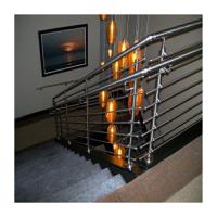 China House Rod Stair Railing Flooring Mounted With Steel Rod Fence Panels for sale