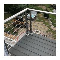 China Balcony Rod Stair Railing Flooring Mounted 5 Foot Metal Rod Fence for sale