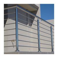 China Balcony Rod Stair Railing Flooring Mounted 5 Foot Metal Rod Fence for sale