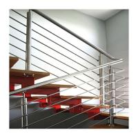 China Inside House Rod Stair Railing With Prefabricated Metal Rod Fence Panels for sale