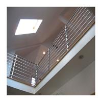 China Modern Steel Rod Fence Rails Flooring Mounted Iron Patio Fence 12 Layer for sale