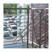 China Modern Steel Rod Fence Rails Flooring Mounted Iron Patio Fence 12 Layer for sale