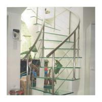 China Flooring Mounted Steel Rod Balustrade Stair Railing 10 Layer Mirror Polish for sale