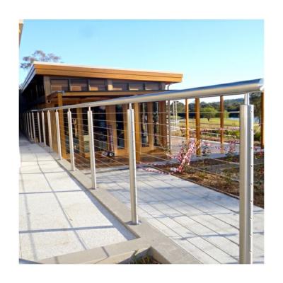 China Wrought iron porch railings cost stainless steel cable for stairs barbed wire on top of fence for sale