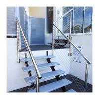 China Wrought iron porch railings cost stainless steel cable for stairs barbed wire on top of fence for sale