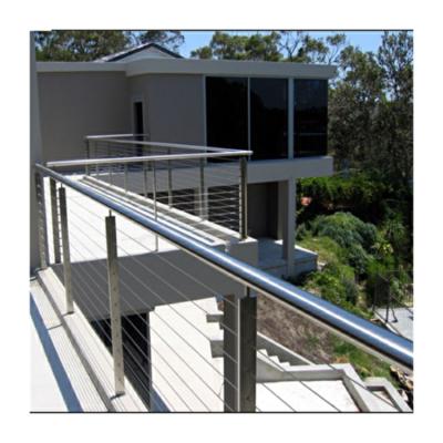 China Roof terrace glass balustrade stainless steel cable railing prices poultry wire fence for sale