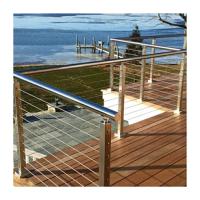 China Roof terrace glass balustrade stainless steel cable railing prices poultry wire fence for sale