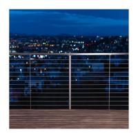 China Roof terrace glass balustrade stainless steel cable railing prices poultry wire fence for sale