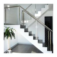 China Staircase cable railing with metal posts barbed wire fence cost per acre for sale