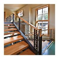 China Staircase cable railing with metal posts barbed wire fence cost per acre for sale