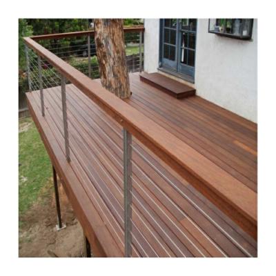 China Exterior balcony railing stainless steel wire railing systems crossbuck fence with wire for sale