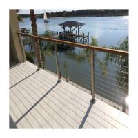 China Exterior balcony railing stainless steel wire railing systems crossbuck fence with wire for sale