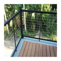 China Exterior balcony railing stainless steel wire railing systems crossbuck fence with wire for sale