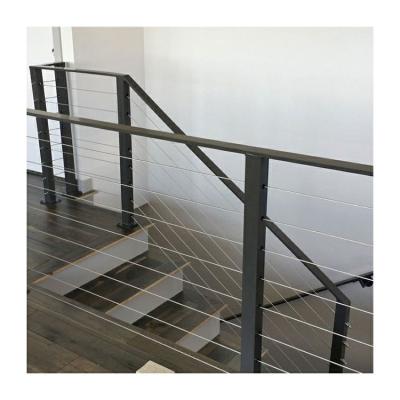 China Patio with glass railing cattle wire deck railing woven wire deer fence for sale