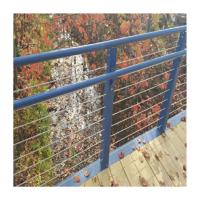 China Canada stainless steel wire balustrade posts barbed wire fencing cost per metre for sale