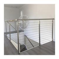 China Deck railing on concrete patio timbertech wire railing fancy wire fencing for sale