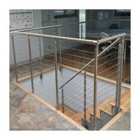 China Black patio railing modern wire stair railing 2 ft black welded wire fence for sale