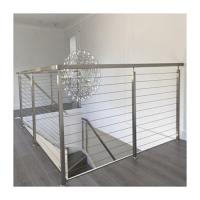 China Black patio railing modern wire stair railing 2 ft black welded wire fence for sale
