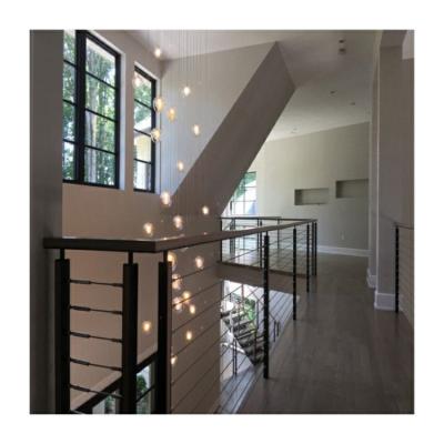 China Temporary patio fencing wire railings indoor 3 rail vinyl fence with wire for sale