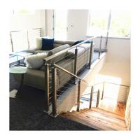 China Temporary patio fencing wire railings indoor 3 rail vinyl fence with wire for sale