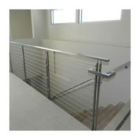 China Horizontal patio fence porch railing with wire single strand fence wire for sale