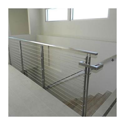 China Horizontal patio fence porch railing with wire single strand fence wire for sale