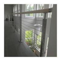 China Portable patio fence wire stair railing systems pipe and wire fence for sale