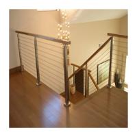 China Patio fence panels airplane wire railing barbed wire fence price per foot for sale