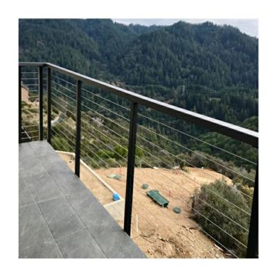 China Glass balcony railing cost stainless steel wire railing designs cage fencing wire for sale