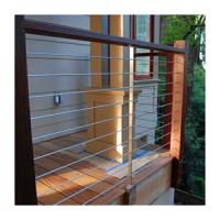 China Glass balcony railing cost stainless steel wire railing designs cage fencing wire for sale