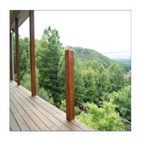 China Glass balcony fixings steel wire stair railing hog wire privacy fence for sale