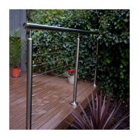 China Glass balcony fixings steel wire stair railing hog wire privacy fence for sale