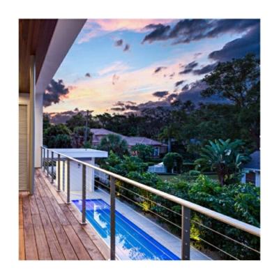 China Aluminium balcony balustrades how to install stainless steel cable railing 4 foot welded wire fence for sale