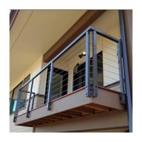China Aluminum balcony railings stainlesscablerailing 17 gauge electric fence wire for sale