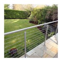 China Aluminum balcony railings stainlesscablerailing 17 gauge electric fence wire for sale