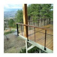 China Frameless glass balcony stainless steel cable tensioner high tension wire fence for sale
