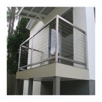 China Iron balcony pipe fence with cable cost to install wire fence for sale