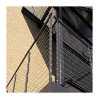 China Balcony privacy fence vertical cable fence 12 gauge electric fence wire for sale
