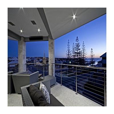 China Steel balcony fence with cables gallagher electric fence wire for sale