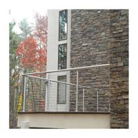 China Steel balcony fence with cables gallagher electric fence wire for sale