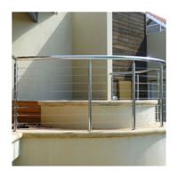 China Steel balcony fence with cables gallagher electric fence wire for sale