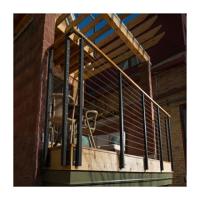 China Metal balcony black deck cable railing wire fence installers near me for sale