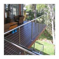 China Balcony fence black cable railing for decks wire link fence for sale
