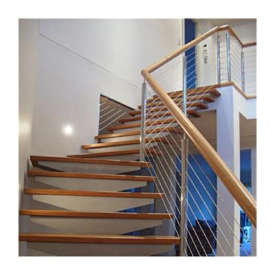 China Staircase stainless steel cable wire fencing barbed wire on fence for sale