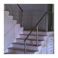 China Staircase stainless steel cable wire fencing barbed wire on fence for sale