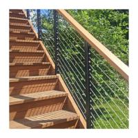 China Staircase stainless steel cable wire fencing barbed wire on fence for sale