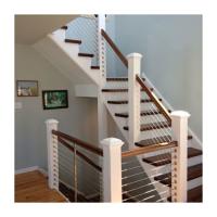 China Staircase cable railing pool fence steel welded wire fence for sale