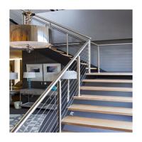 China Staircase black steel cable railing braided electric fence wire for sale