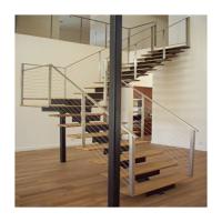 China Staircase black steel cable railing braided electric fence wire for sale