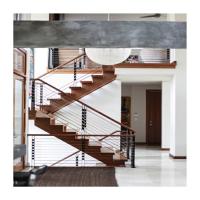 China Staircase cable railing price green coated wire fencing for sale
